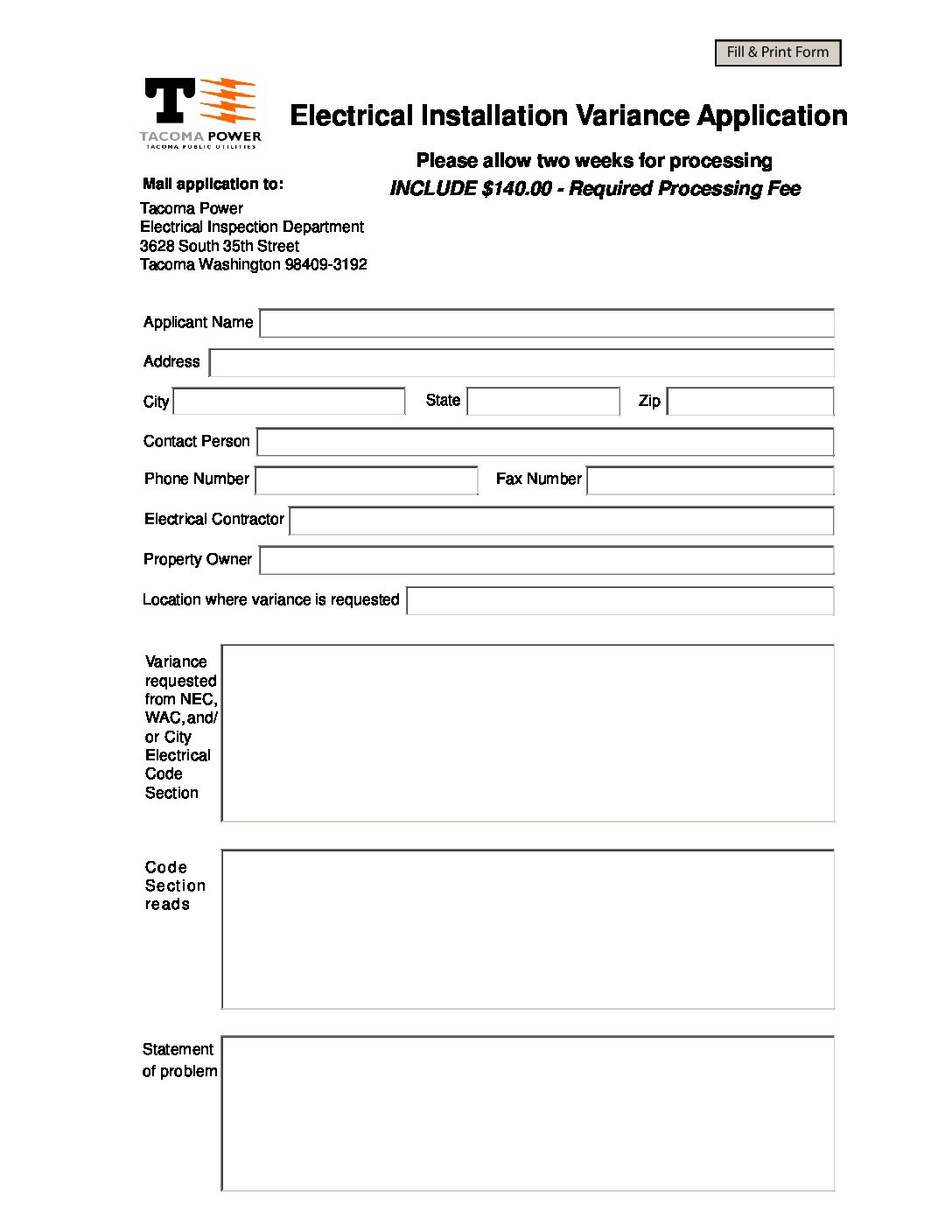 Fax Form Fill And Print